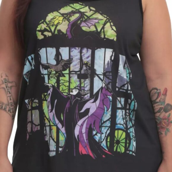 Hot Topic | Tops | Maleficent Stained Glass Tank Hot Topic Plus Size ...